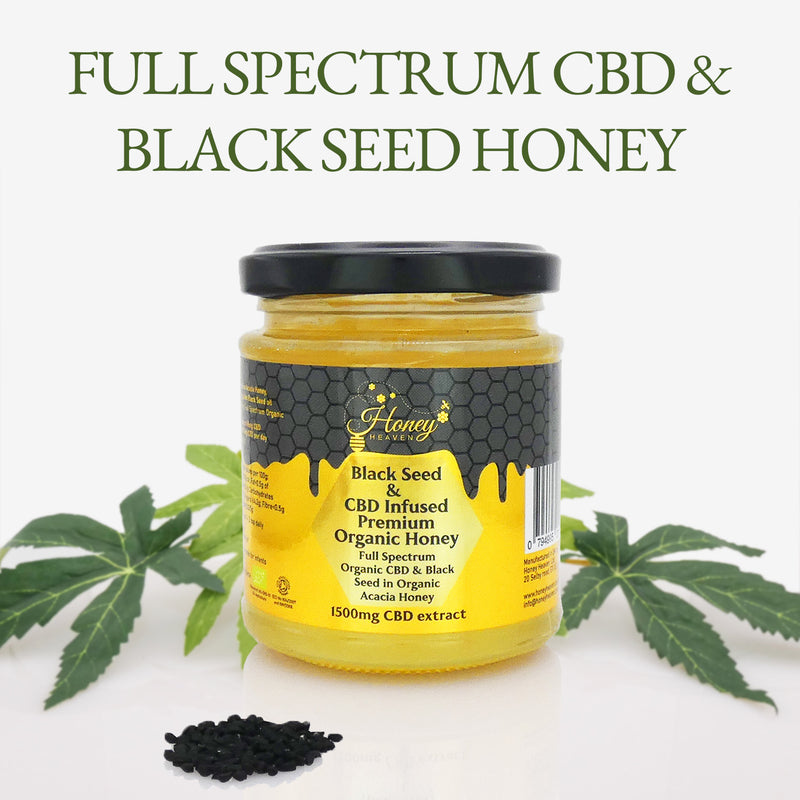 Black Seed & CBD Organic Acacia Honey - Honey Heaven