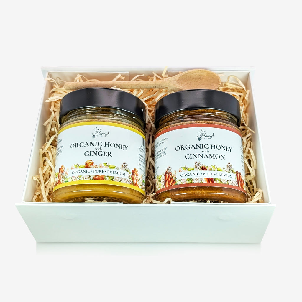 Organic Honey and Ginger and Ceylon Cinnamon Gift Set