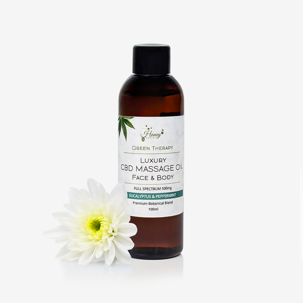 CBD Massage Oil UK - (Eucalyptus & Peppermint) – Honey Heaven
