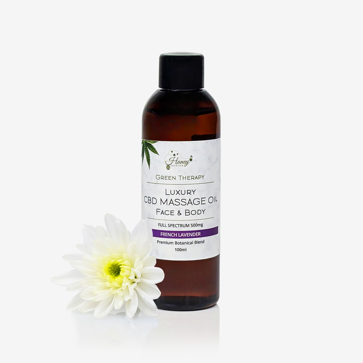 CBD Massage Oil 500mg – French Lavender - Honey Heaven