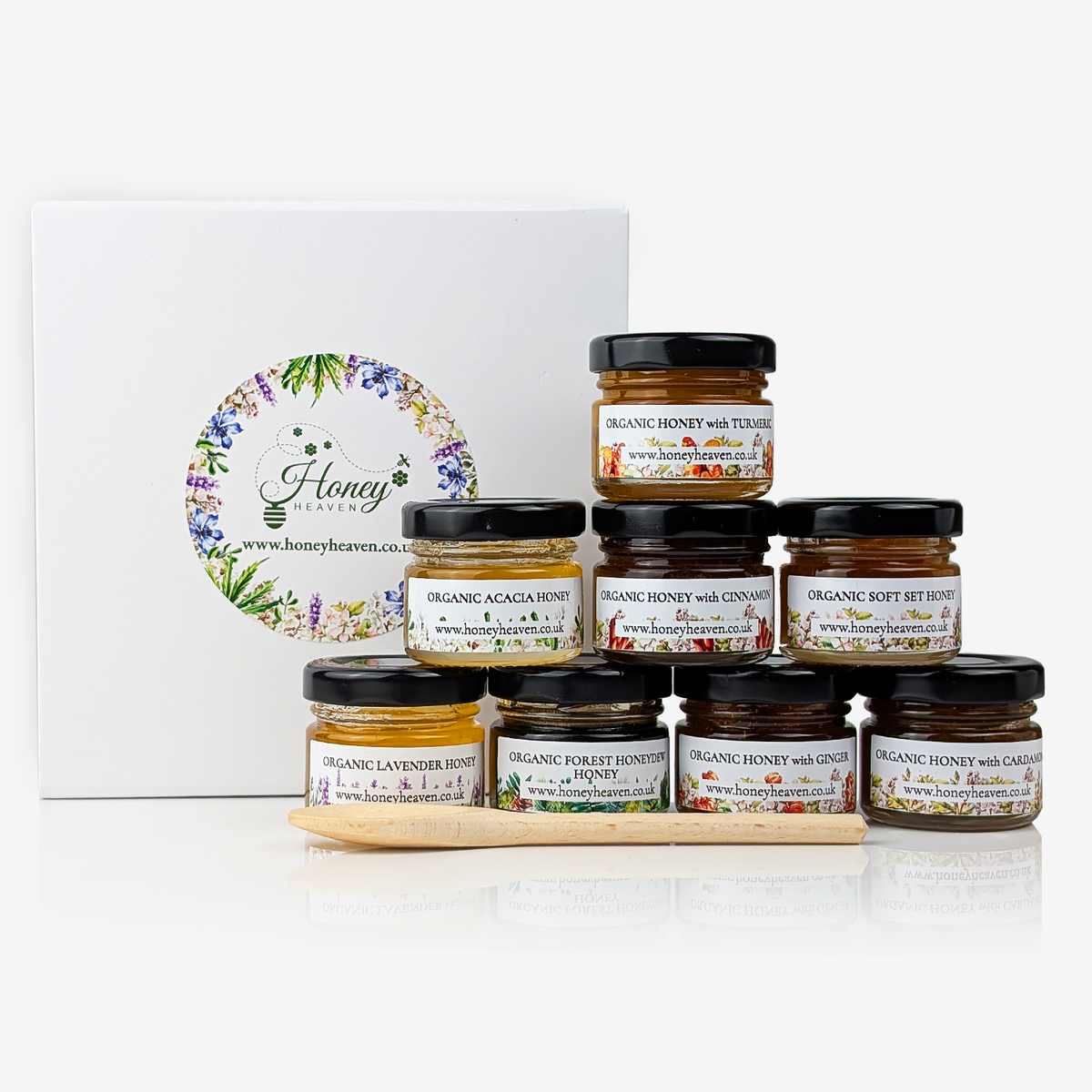 Organic Gourmet Honey Hamper Gift Set - 8 x 40g | Honey Heaven